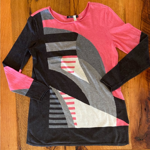 NIC+ZOE | Sweaters | Niczoe Super Soft Sweater In Gray And Tomato Red ...